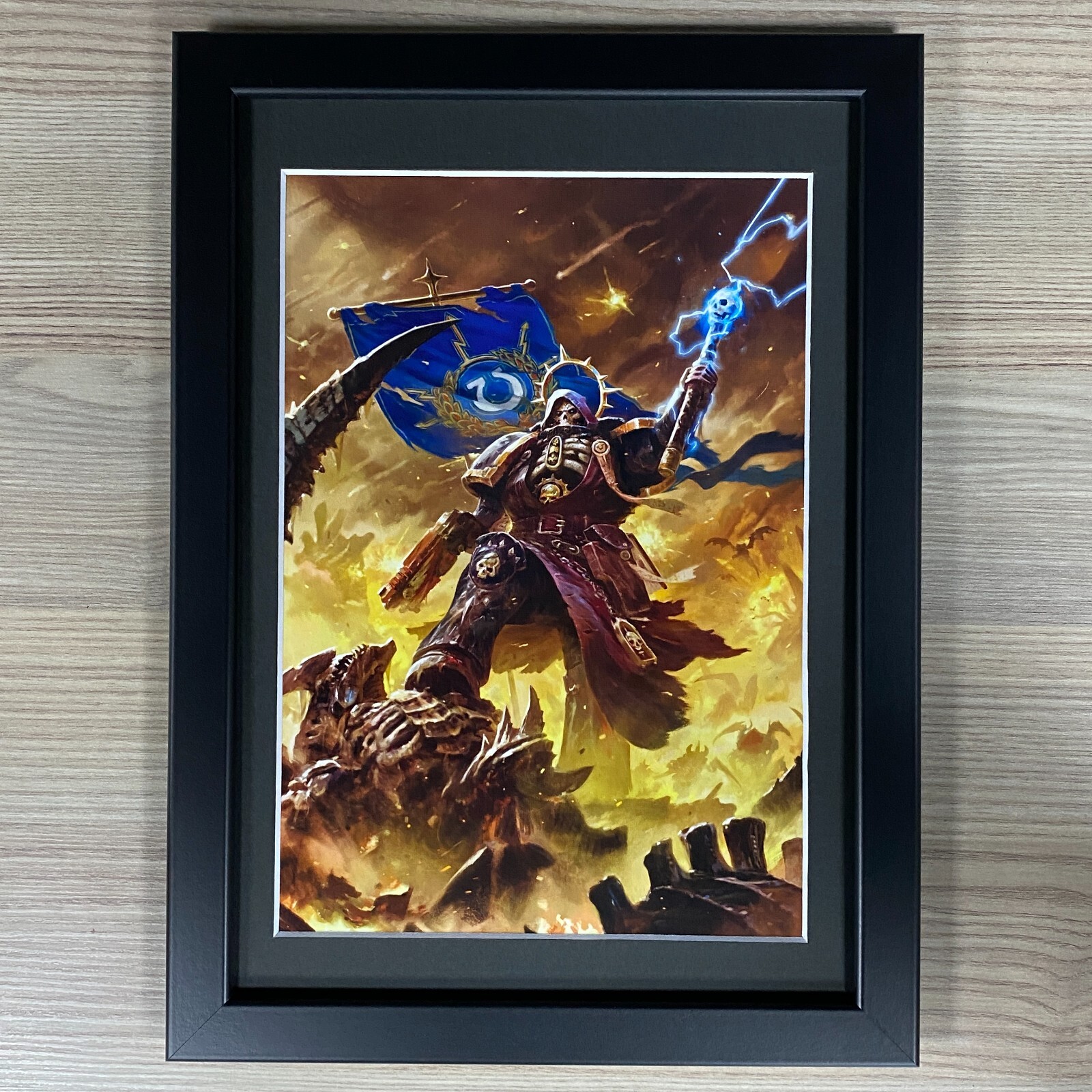 ULTRAMARINES FRAMED ART SPACE MARINES WARHAMMER 40,000 40K CHAPLAIN ...