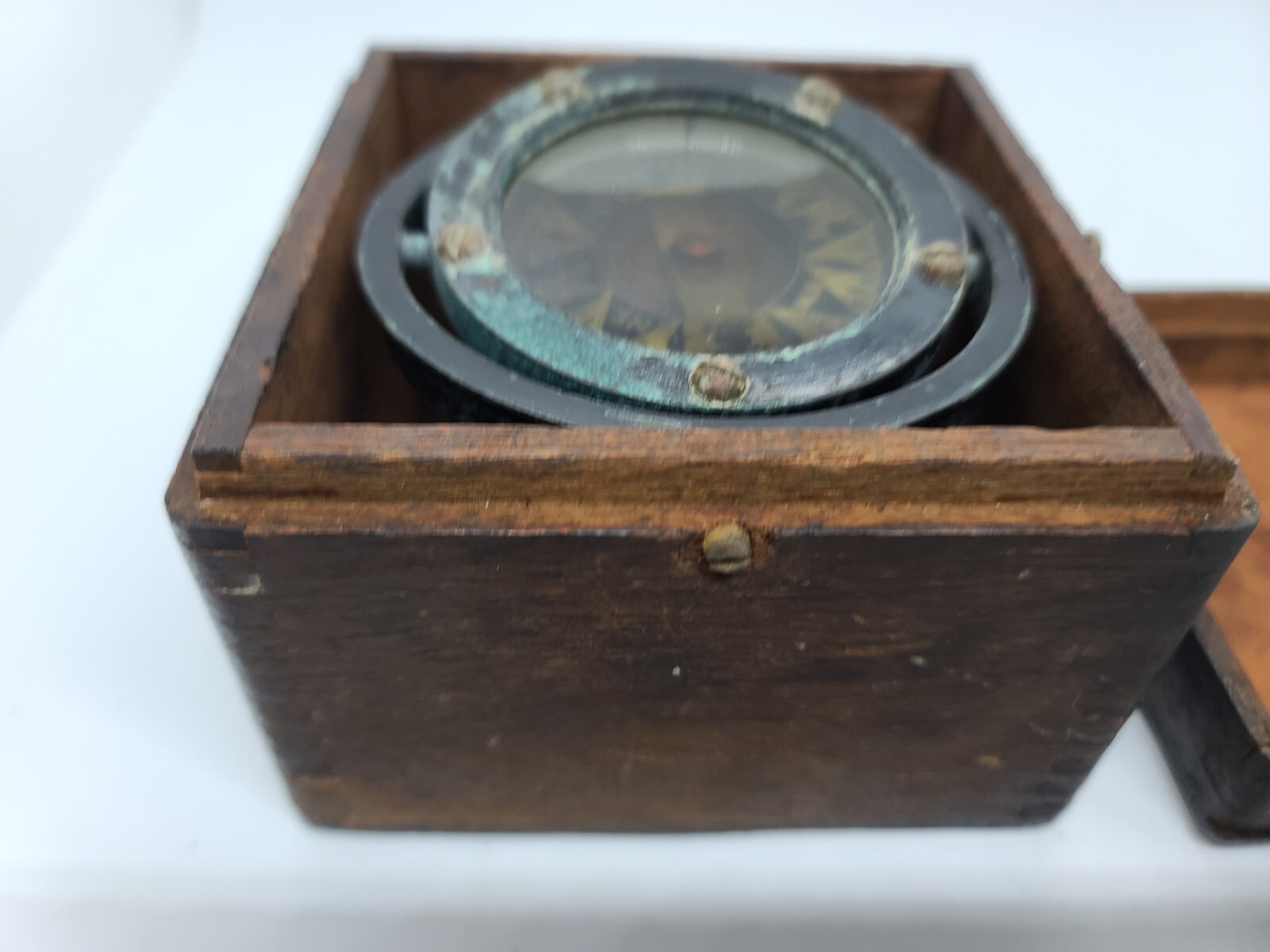 Vintage 1940's WWII Era Cased Nautical Ship Compass - Baxter & Co ...