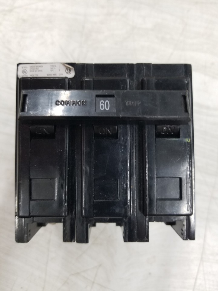 Eaton 3 Pole 60 Amp Bolt On Breaker BAB3060H 10,000 AIC | eBay