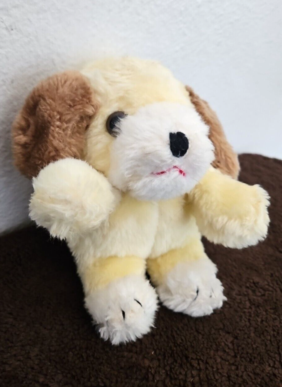 Richard Toy Puppy Dog Plush Stuffed Animal Yellow White Brown Ears ...
