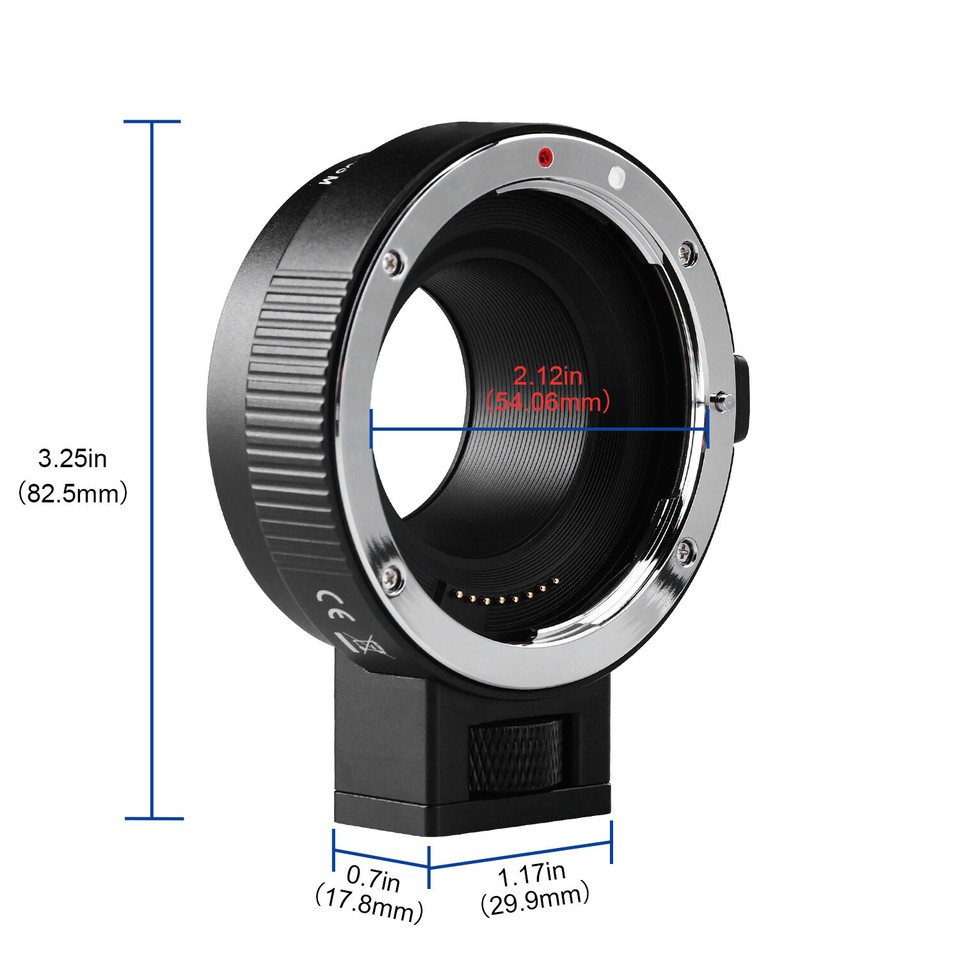 EF to EOS M Mount Adapter - Perfect Fit for Canon M3, M5, M6, M10, M50 ...