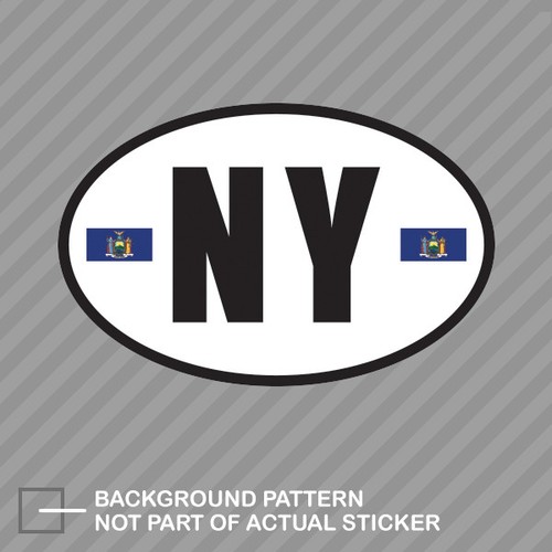 New York State Flag Oval Sticker Decal Vinyl V3 NY | eBay