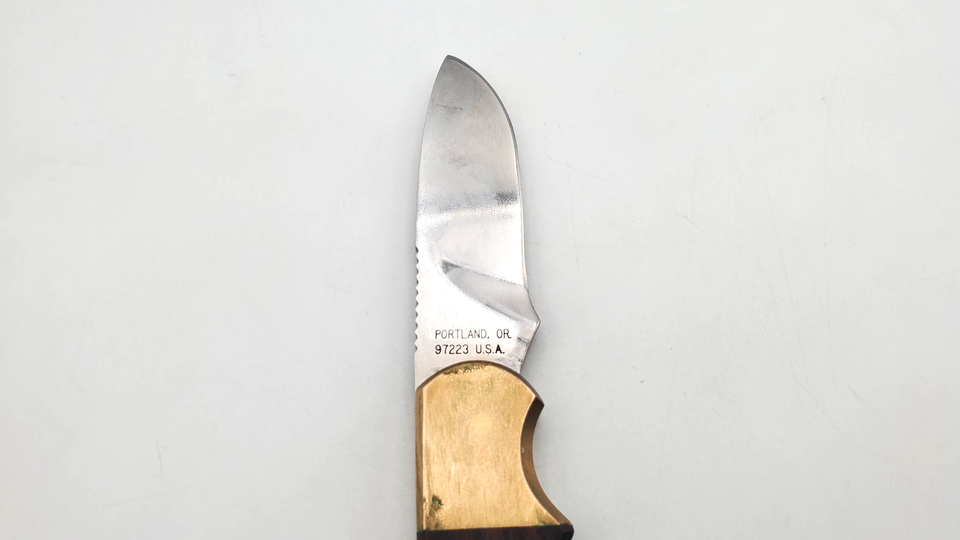 Gerber Magnum Lockback Folding Pocket Knife Brass & Wood Portland OR ...