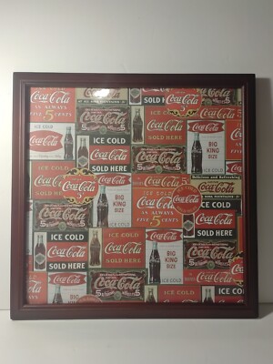Vintage,Coca-Cola, Drink Coke, Soda, Sign in frame (Nice Frame) 13x13 ...