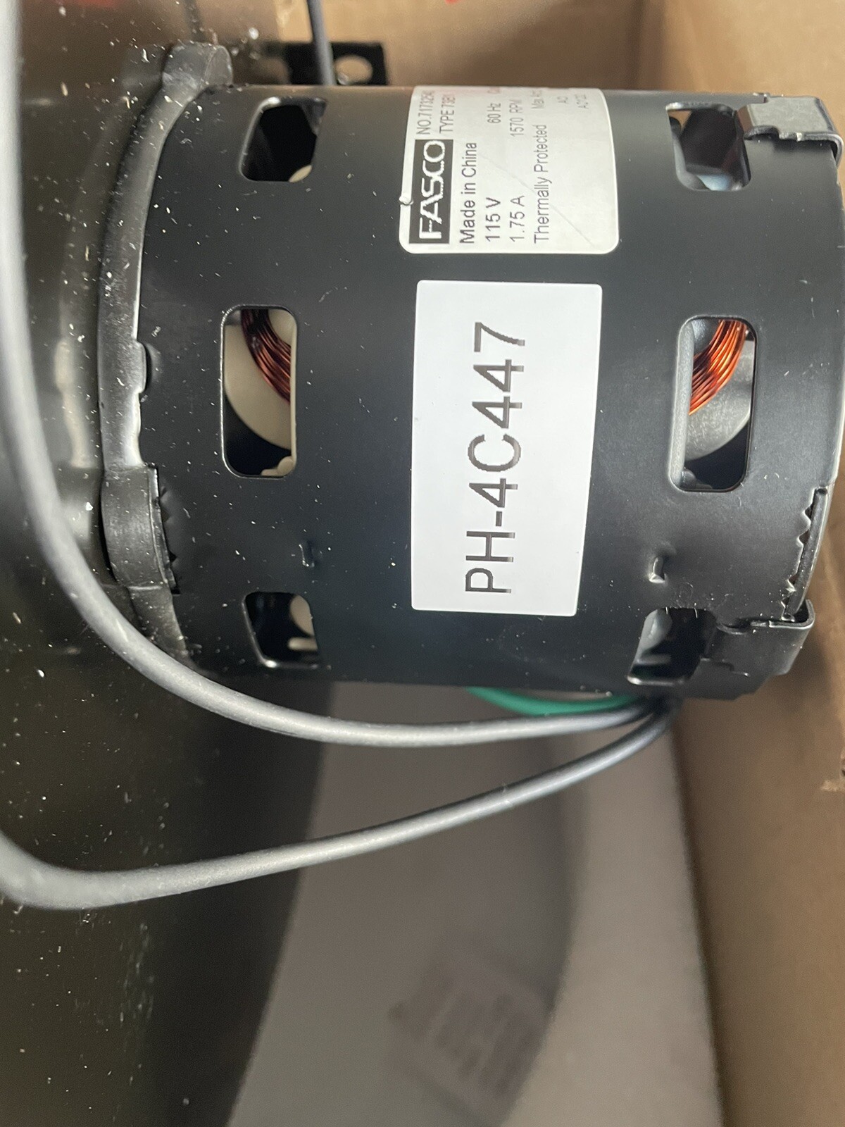 FASCO no.71732540 Type 73B1 Draft Inducer Blower Motor Assembly 115V 1 ...