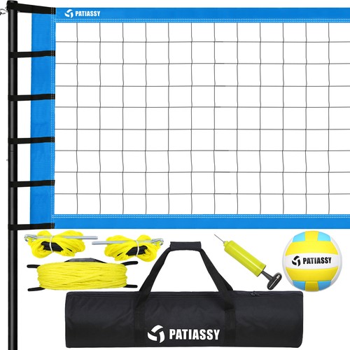 Professional Volleyball Net Set Heavy Duty Portable with Poles Ball ...