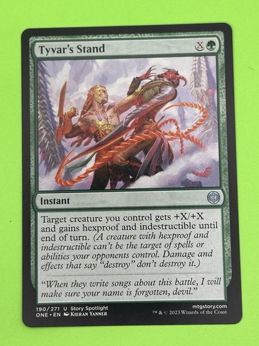 MTG Tyvar's Stand NM Phyrexia: All Will Be One uncommon green instant ...