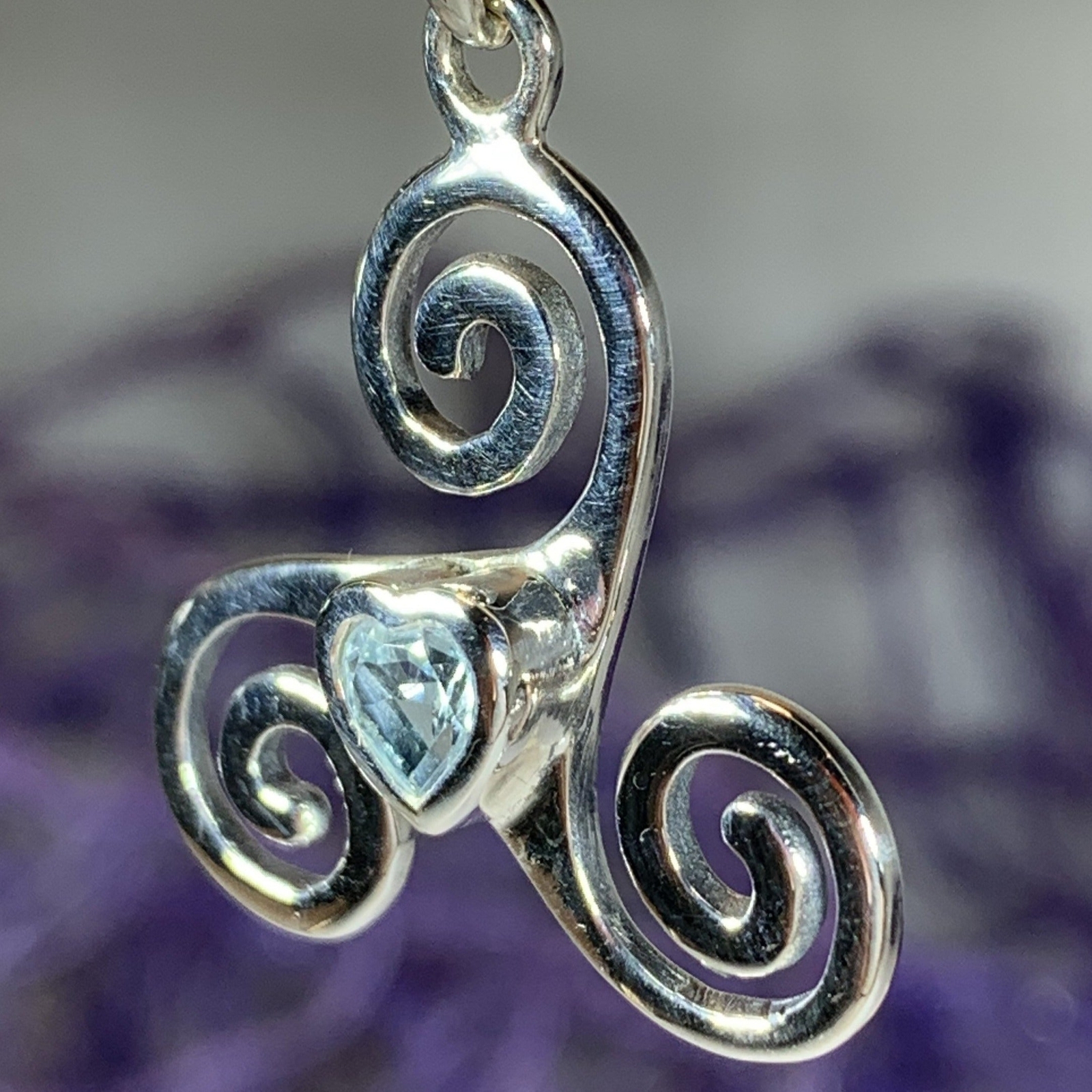 Celtic Spiral Necklace Irish Triskele Wiccan Pagan 925 Pendant W/FREE ...