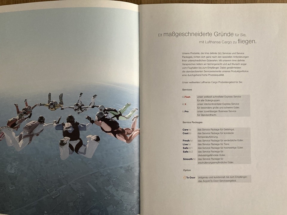2002 LUFTHANSA AIRLINES CARGO BROCHURE B747 | eBay