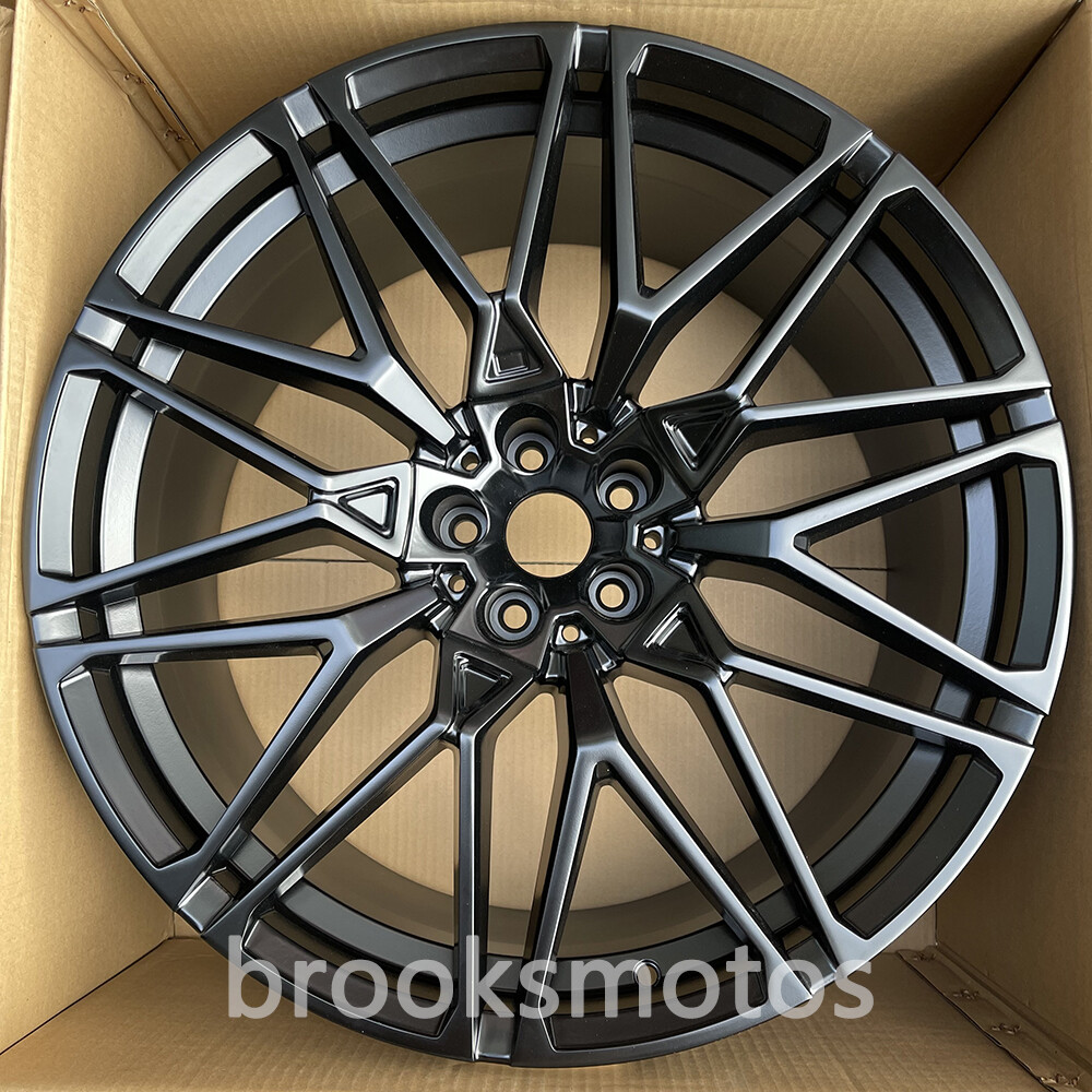 22" SATIN BLACK WHEELS RIMS FIT BMW X5 E70 F15 X6 E71 F16 5X120 818 ...
