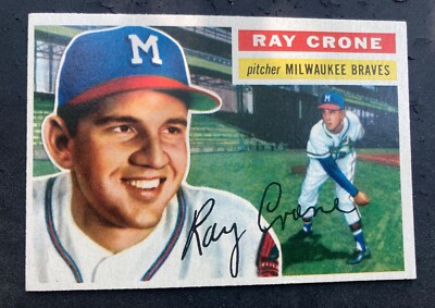 1956 Topps - Ray Crone #76 White Back NM | eBay