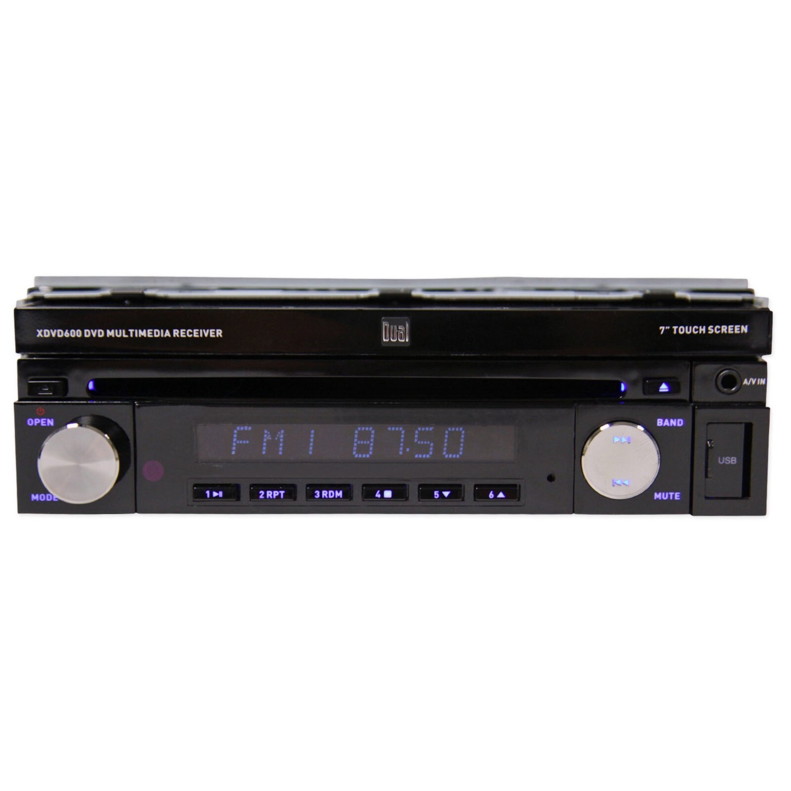 NEW DUAL XDVD600 1 Din CD DVD Player Receiver USB AUX SD Bluetooth ...