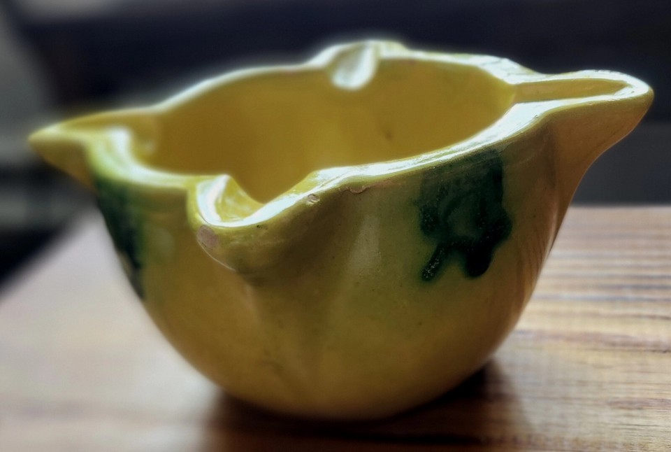 Vintage Midcentury Yellow And Green Spanish Andalusia Terracotta Mortar ...