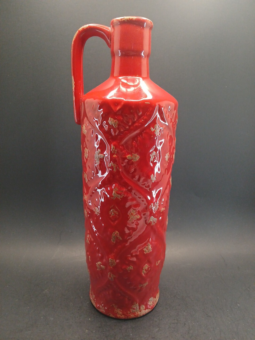 Red Pottery Pitcher Jar Tall L | eBay