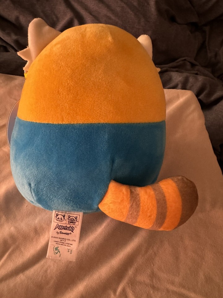 Squishmallows Sanrio AGGRETSUKO CALM FACE FOX 7” Soft Plush Stuffed Toy ...