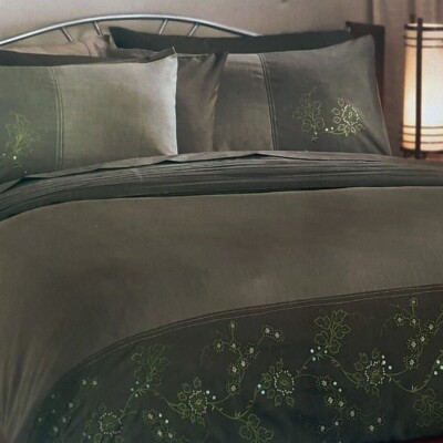 Elise KING Bed Quilt Cover Set by Partex | Embroidery Design | eBay ...