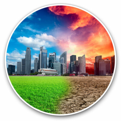 2 x Vinyl Stickers 10cm - Global Warming Climate Change Cool Gift ...