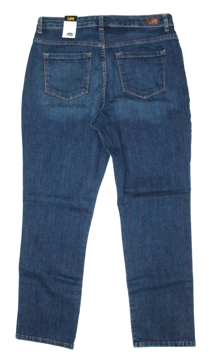 Lee Jeans Womens Size 12 Short Blue Stretch Denim Straight Leg • NEW | eBay
