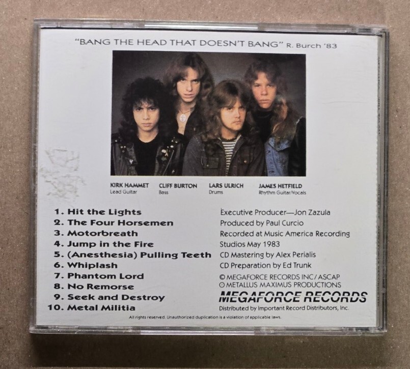 METALLICA - KILL 'EM ALL - MEGAFORCE RECORDS LABEL - CD | eBay