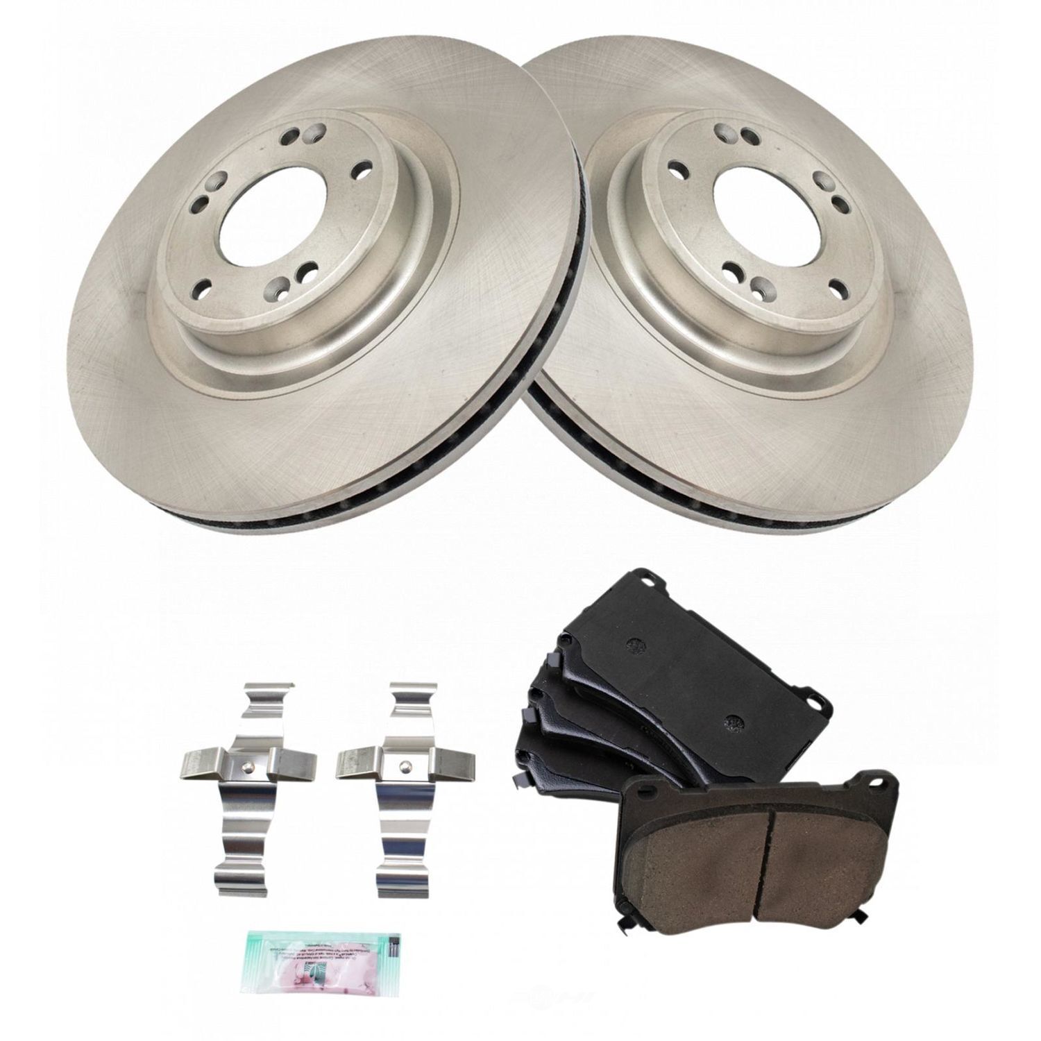 Disc Brake Kit-3 Piece Brake Pad and Rotor Kit TRQ fits 2009 Hyundai ...