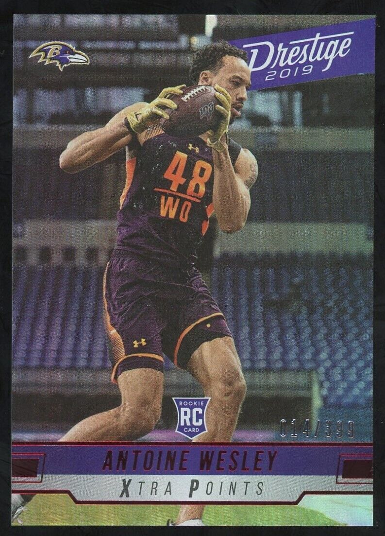 2019 Panini Prestige Antoine Wesley Rookie Red #/399 Baltimore Ravens ...