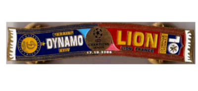 badge pin's football soccer (comme une écharpe) Dynamo Kyiv Kiev - Lyon ...