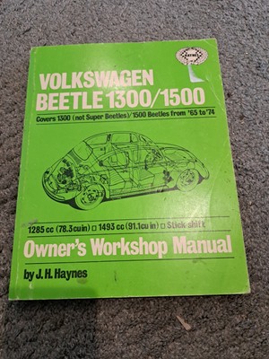 Volkswagen Beetle 1300/1500 1300 1550 Beetles 1965-1975 Manual J. H ...