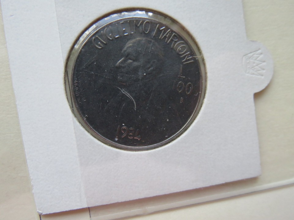 Nobelpreis Albert Einstein, Gugl. Marconi, Enr. Fermi mit Münzen aus ...
