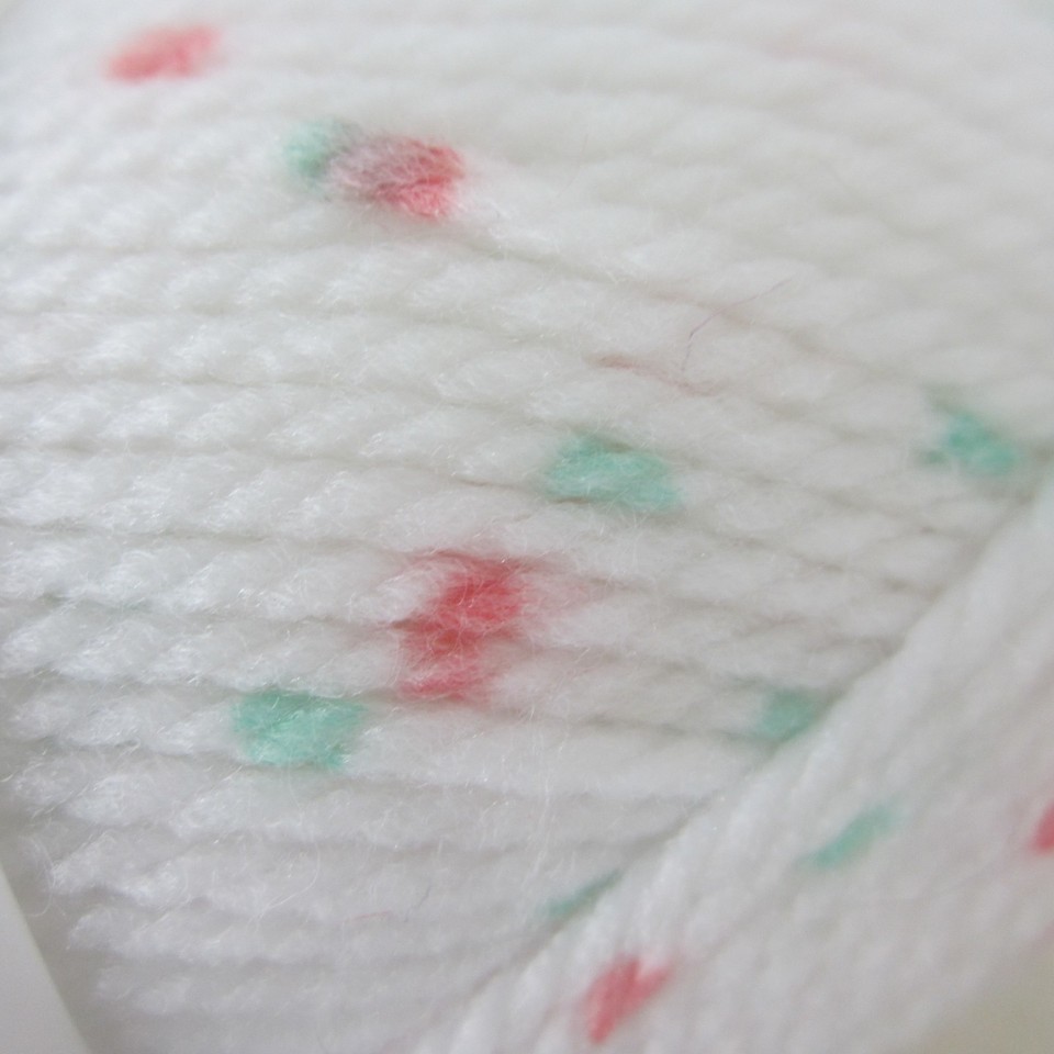 Lot 6 Skeins Wendy Peter Pan Toddler Aran Print Yarn White Mint Green ...