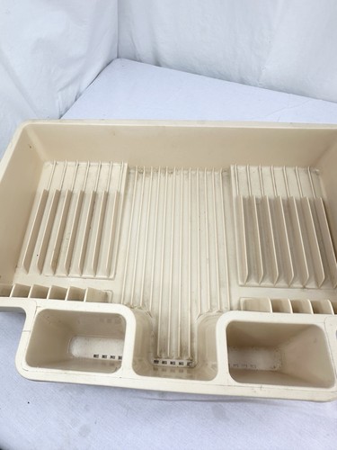 Vtg Rubbermaid 6054 Space Saver Drainer Dish Dry Rack Plastic Almond ...