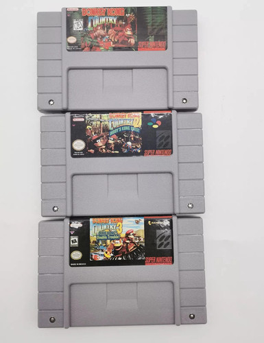 Donkey Kong Country Cartridge Classic Super Game Card Nintendo SNES ...