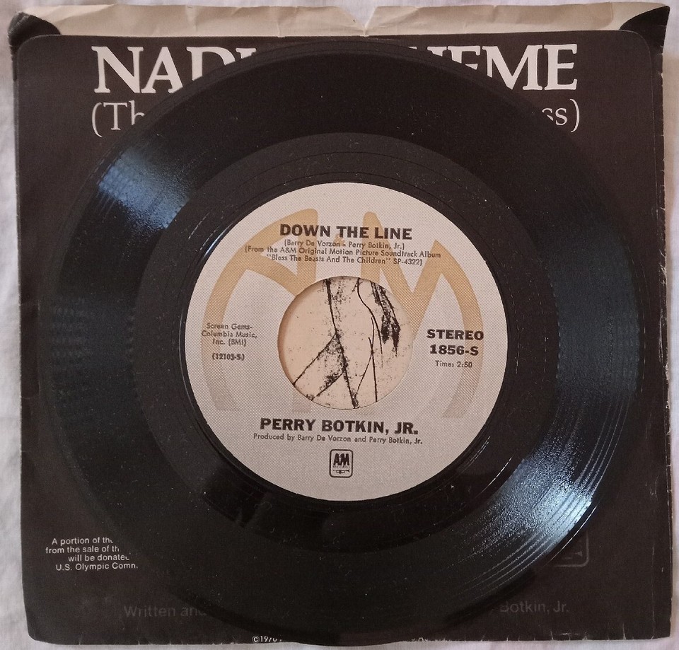 VINTAGE VINYL 45: Perry Botkin Jr. "Nadia's Theme/Down The Line" (1976 ...