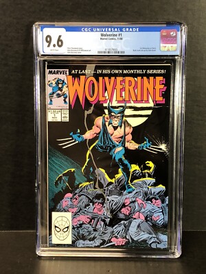 WOLVERINE #1 CGC 9.6 1ST WOLVERINE AS PATCH. 1988. CHRIS CLAREMONT ...