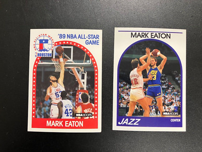 BASKETBALL CARDS NBA x2 1990 Mark Eaton Utah Jazz All Star center two ...