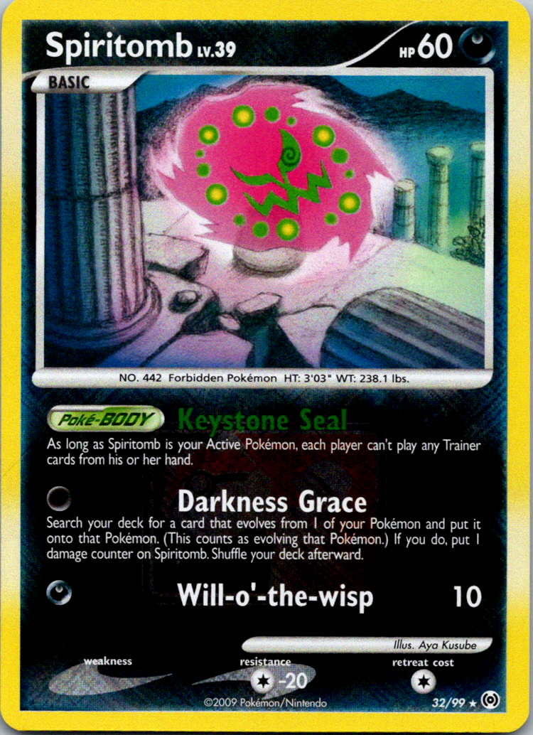 Spiritomb 32/99 Crosshatch Holo League Promo - Pokémon TCG Platinum ...