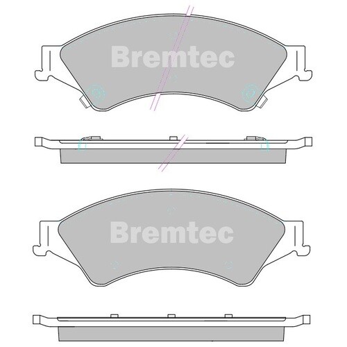 Bremtec Front ECE R90 Approved Heavy-Duty Brake Pads BT2331PRO (DB2074 ...
