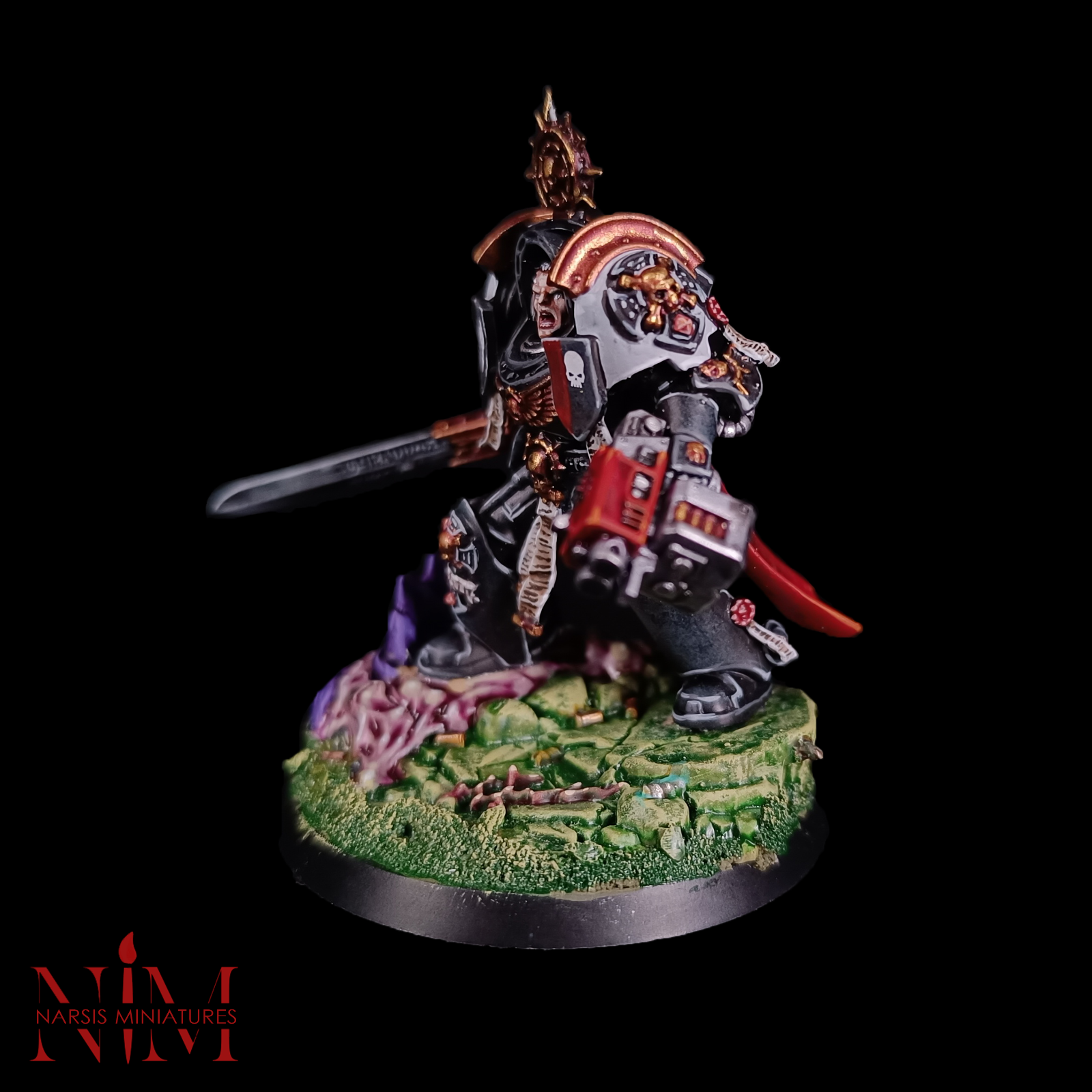 Warhammer 40k painted Black Templars captain in terminator armour | eBay