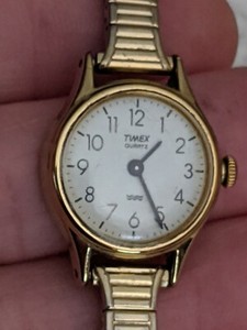 Vintage Timex 377 BA Cell 10k Gold plate Stainless Steel Women's Watch ...