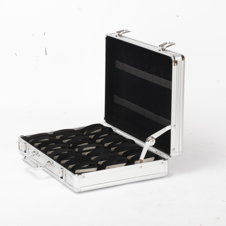 Aluminium Watch Box 24 Slots Watch Display Storage Case Lockable ...