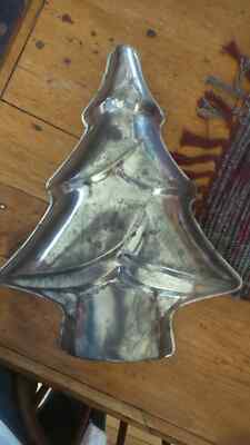 Vintage 17"x13" Evergreen Christmas Tree Tin Pan for Cake, Jello ...