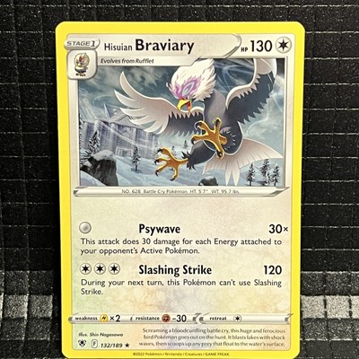 Hisuian Braviary #132/189 Astral Radiance Pokemon Rare Card | eBay