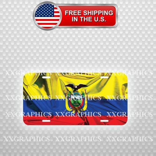 Ecuador License Plate Tag Aluminum Ecuadorian SHIN Design | eBay