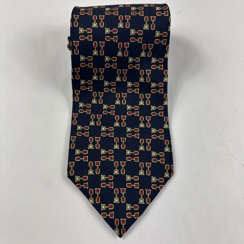 Christian Dior Necktie Blue Geometric Made in USA 53”x3 3/4” Neck Tie ...