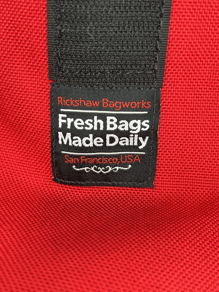 Rickshaw Bagworks Messenger Bag Gray Blue Trim Red Lining Made In USA ...