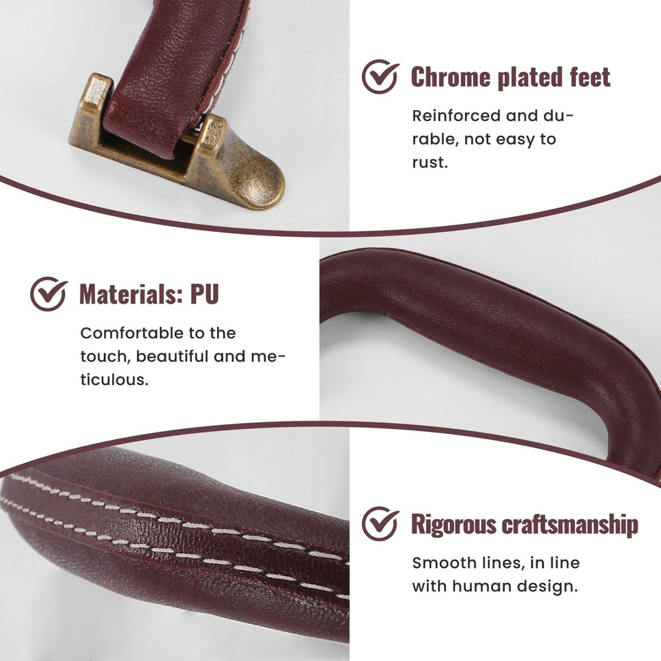 Braunes Leder Gitarre Musikinstrument Box GepäCk Toolbox Trolley Fall ...