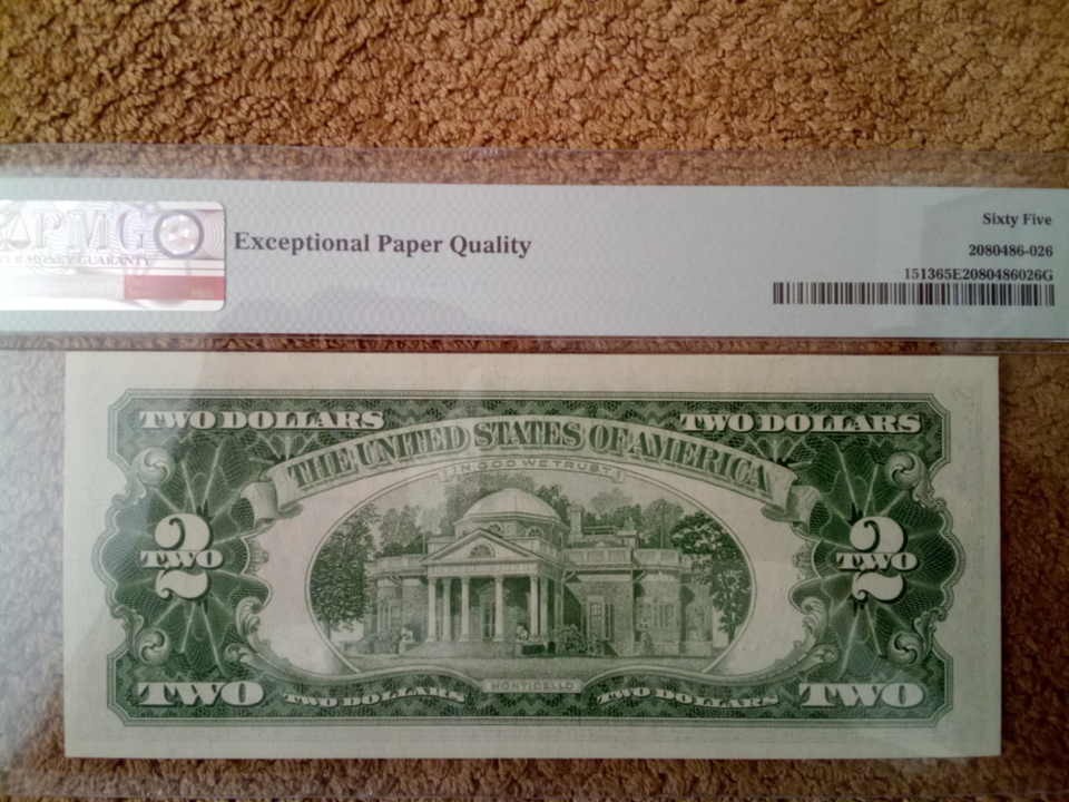 1963 $2 TWO DOLLAR BANKNOTE, VERY NICE, GEMU, PMG 65 EPQ, RED SEAL | eBay