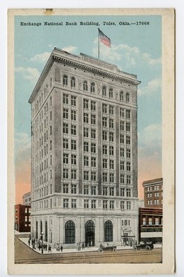 Vintage Postcard: Exchange National Bank Building Tulsa OK ~ EC KROPP ...
