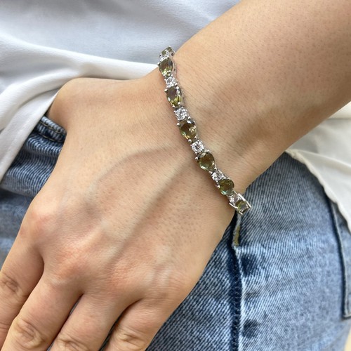 Zultanite Stone Silver Bracelet, Color Changing Sultanite Stone ...