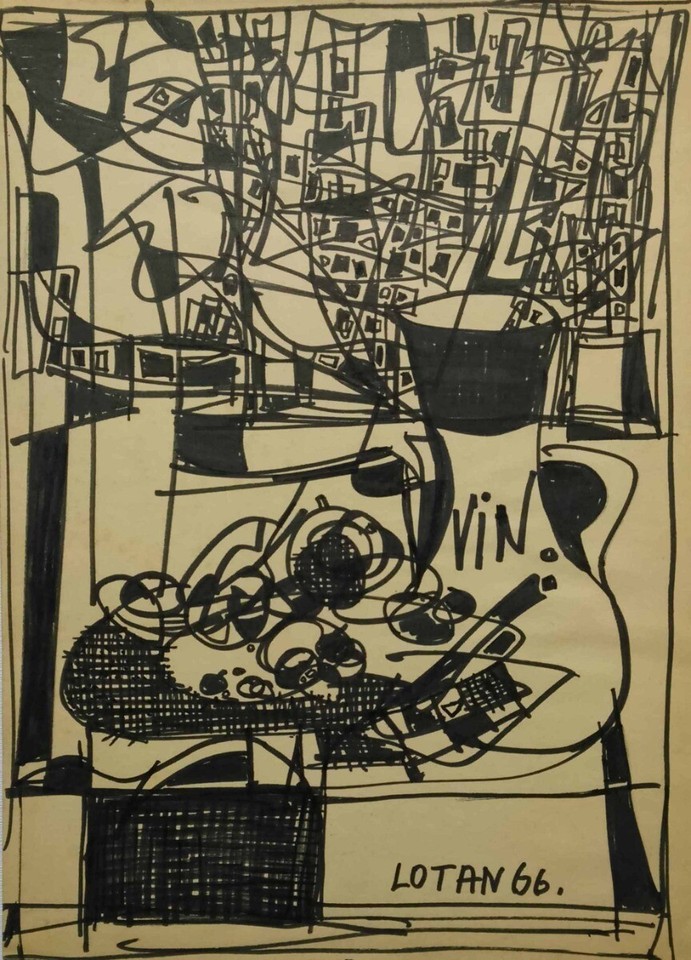 YONA LOTAN 2 Painting s Modern Israel Jewish Art Europe Paris Painter ...