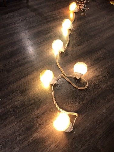 Vintage Awning RV Patio Party Smoke Color Set 6 Large Globe Camping ...